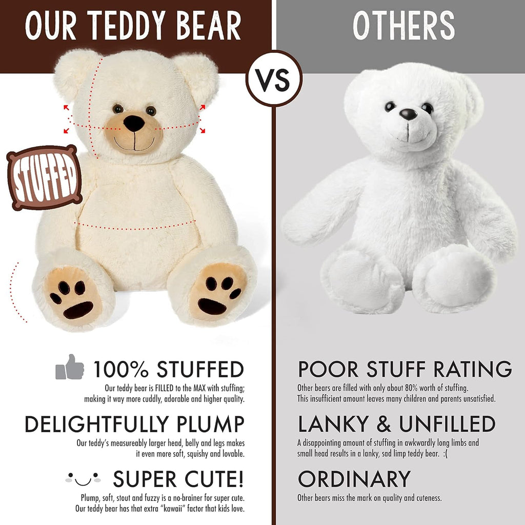 20-Inch Plush Teddy Bear Toy with Footprints - Ideal Gift for Children ...